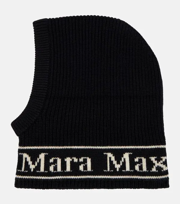 Max Mara Gong Logo Ski Mask - Black