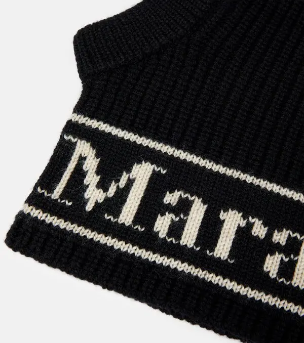 Max Mara Gong Logo Ski Mask - Black