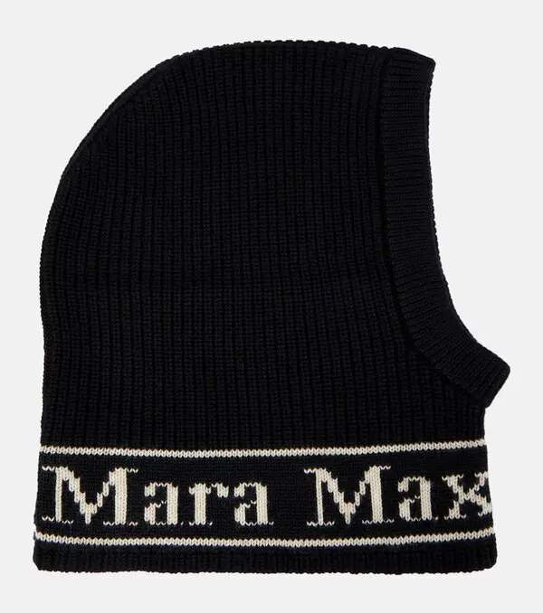 Max Mara Gong Logo Ski Mask - Black