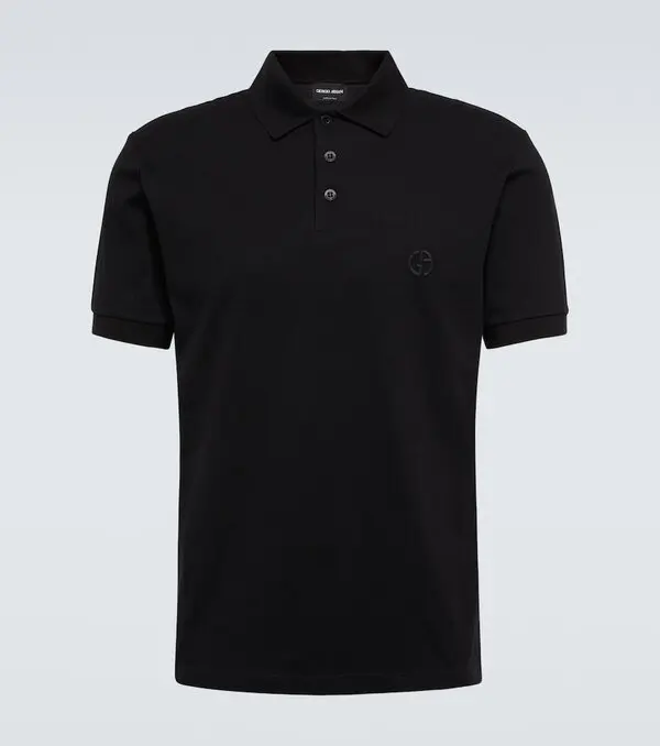 Giorgio Armani Cotton-blend Piqué Polo Shirt