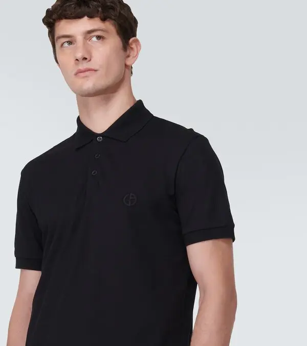 Giorgio Armani Cotton-blend Piqué Polo Shirt