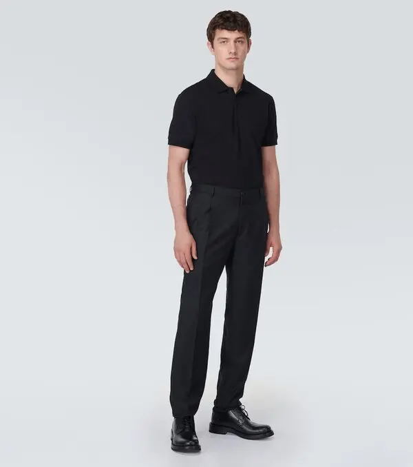 Giorgio Armani Cotton-blend Piqué Polo Shirt
