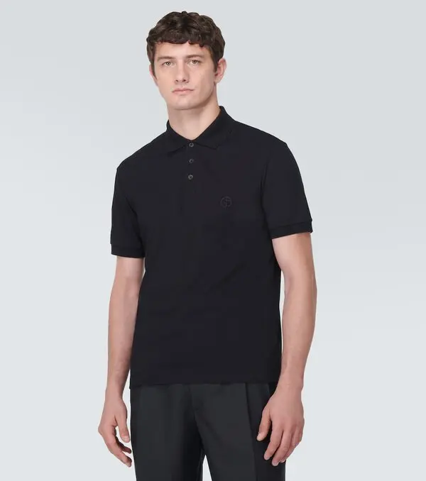 Giorgio Armani Cotton-blend Piqué Polo Shirt