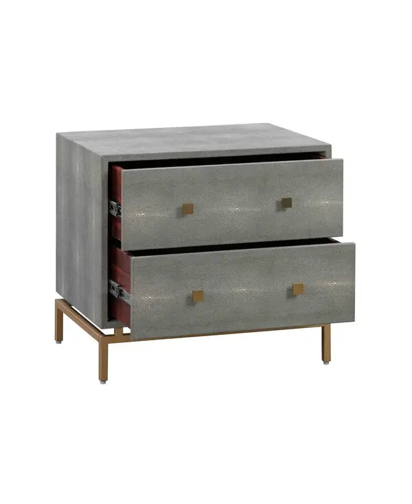 TOV FURNITURE Pesce Shagreen Nightstand