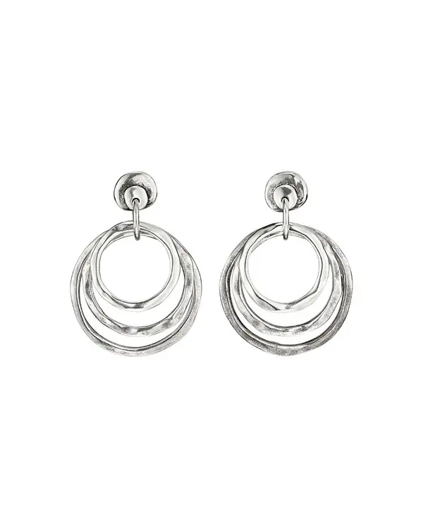 UNODE50 Sterling -plated Irregular Hoop Earrings - Silver