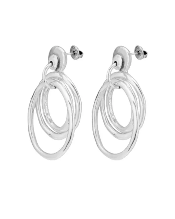 UNODE50 Sterling -plated Irregular Hoop Earrings