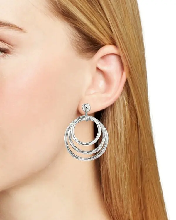 UNODE50 Sterling -plated Irregular Hoop Earrings