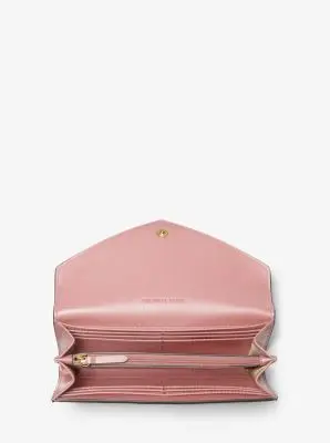 Michael Kors Pink Embossed Logo Backpack and Wallet Set Jet Set Large Logo Backpack in PWD BLSH MLT - Sale | Michael  main image 2