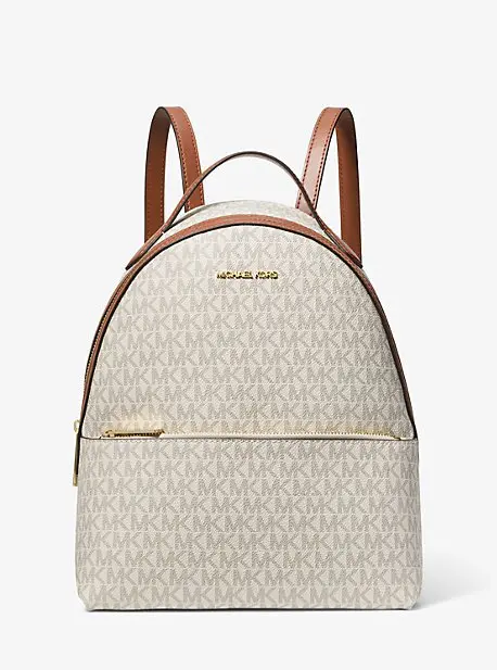 Michael Kors Sheila Medium Logo Backpack - Natural
