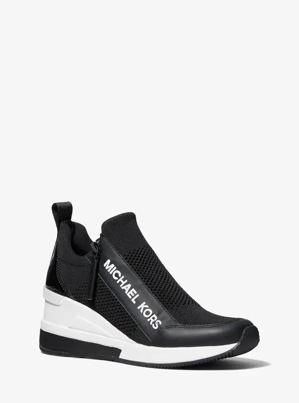 Michael Kors Willis Stretch Knit Trainer - Black