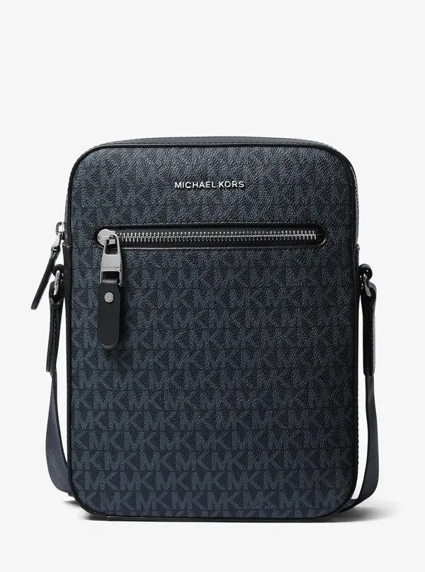 Michael Kors Henry Logo Flight Bag In By - Blue