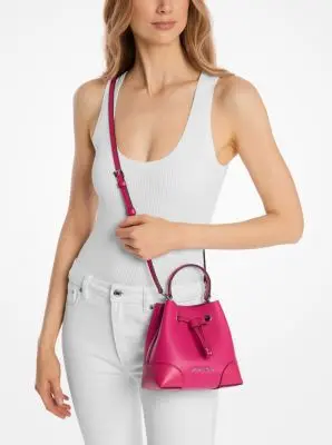 Michael Kors Mercer Small Pebbled Leather Bucket Bag