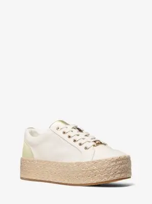 Michael Kors Libby Cotton Canvas Platform Sneaker