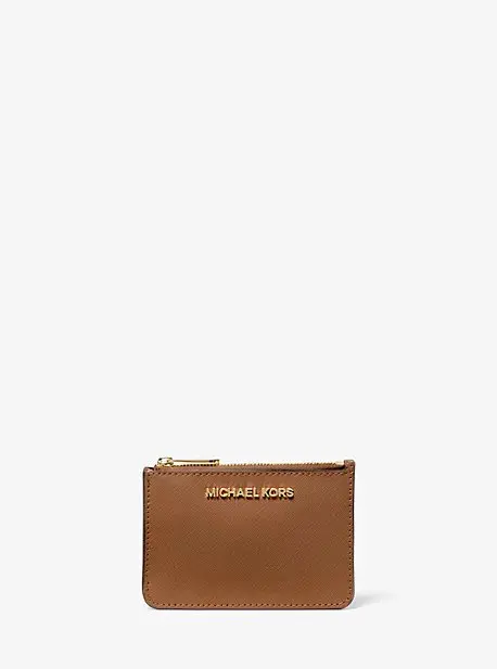 Michael Kors Jet Set Travel Small Saffiano Leather Coin Pouch - Brown