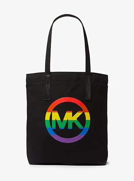 Michael Kors Pride Rainbow Logo Cotton Tote - Black