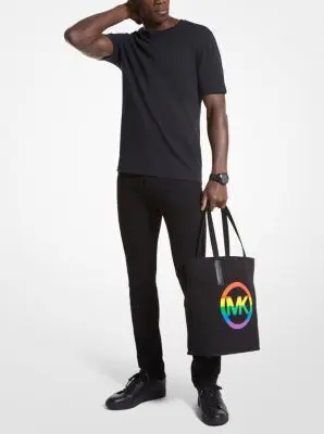 Michael Kors Pride Rainbow Logo Cotton Tote - Black