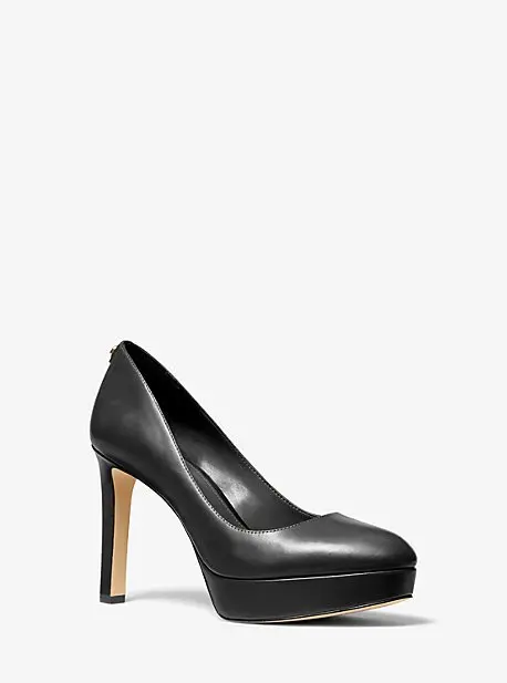 Michael Kors Chantal Leather Platform Pump - Black