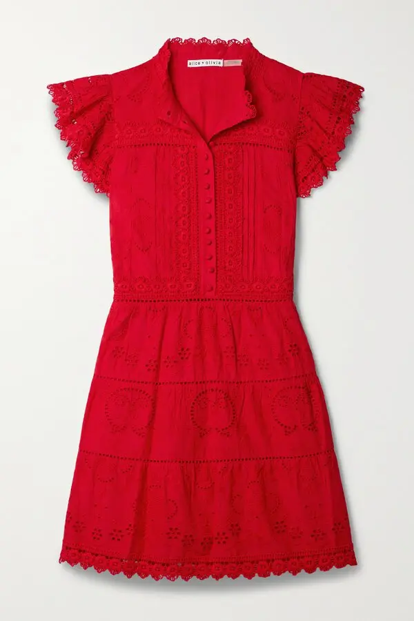 sachin and babi light blue dress Red Ribbed Drop Waist Dress