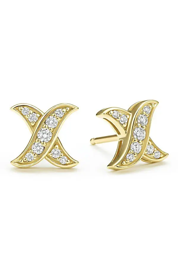 Lagos 18k And Diamond Stud Earrings - Gold