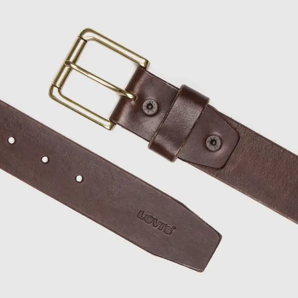 LEVI'S Heritage Leather Belt - Dark Brown