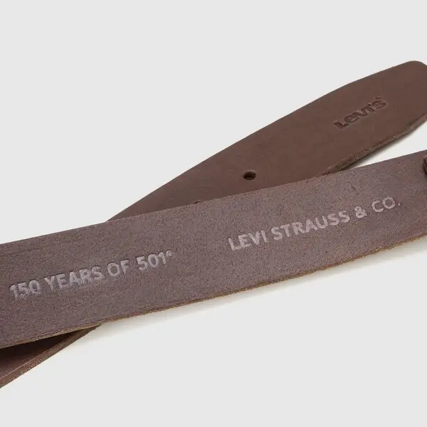LEVI'S Heritage Leather Belt - Dark Brown