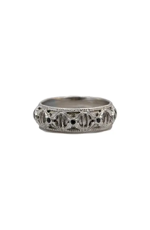 Armenta Romero Black Sapphire Band Ring - Silver