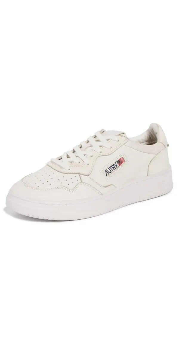 AUTRY Medalist Low Leather Sneakers - White/white