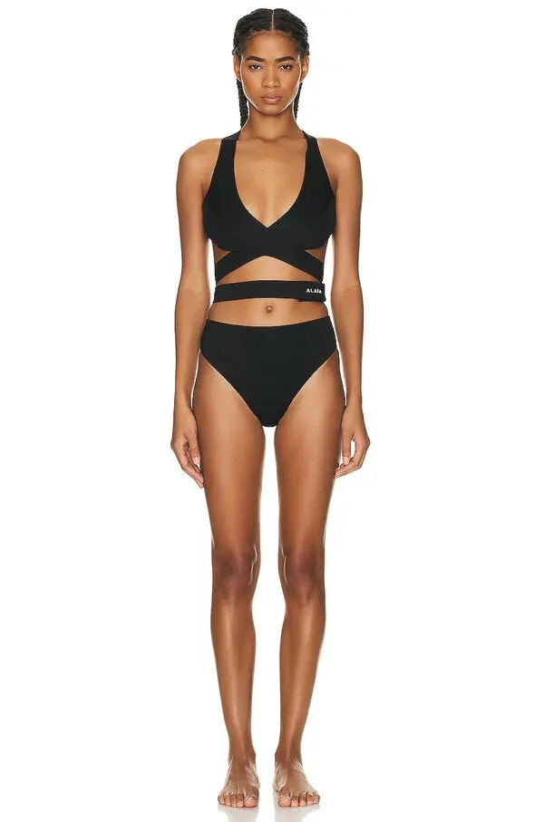 Alaïa Criss Cross Bikini Set - Noir Alaia
