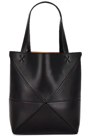 Loewe Puzzle Fold Mini Tote Bag In Burgundy