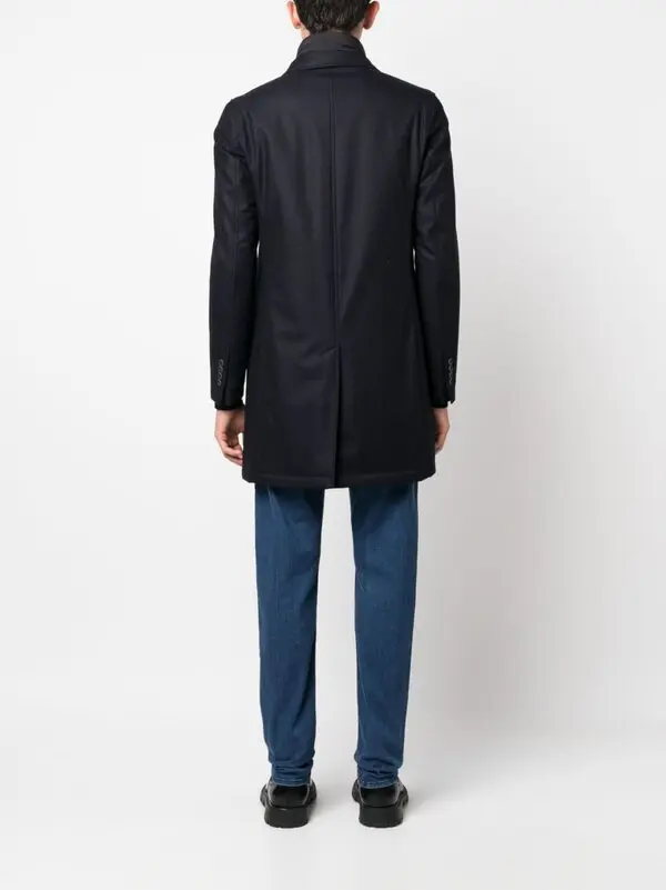 Herno Hybrid High-neck Single-breasted Coat