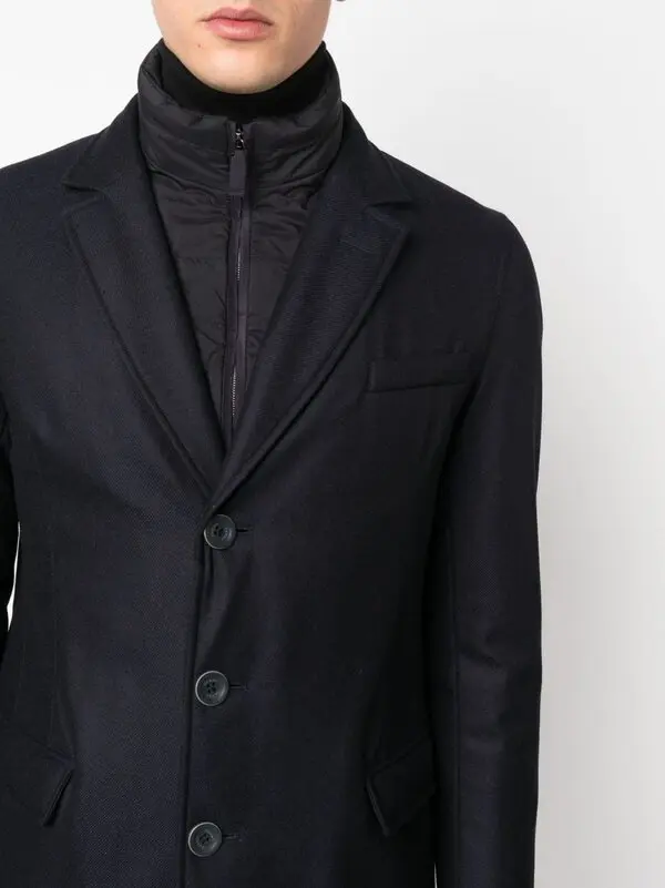Herno Hybrid High-neck Single-breasted Coat