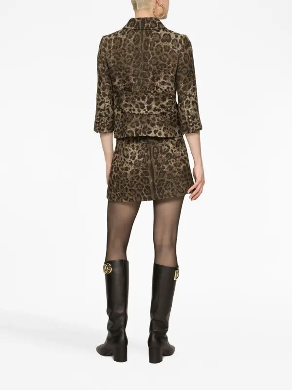 Dolce & Gabbana Leopard-print High-waisted Mini Skirt