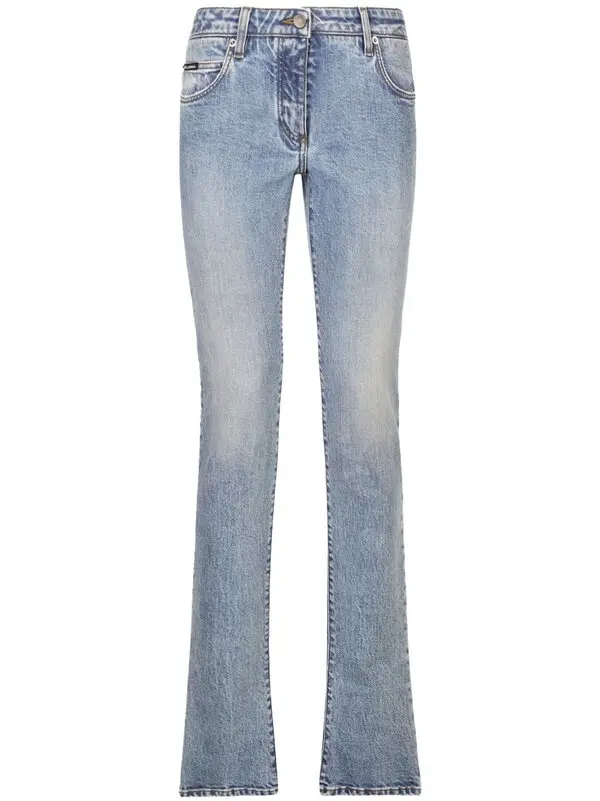 Dolce & Gabbana Logo-patch Bootcut Jeans