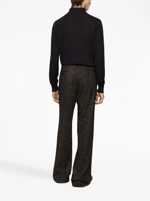 Dolce & Gabbana Logo-embroidered Cashmere Polo Shirt