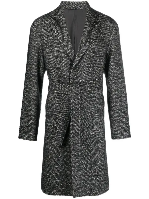 LARDINI Single-breasted Belted Coat