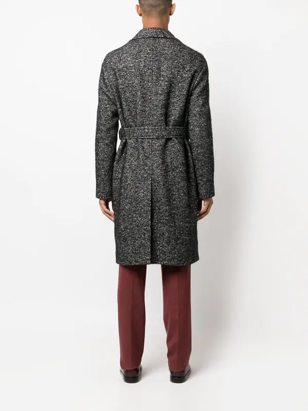 LARDINI Single-breasted Belted Coat