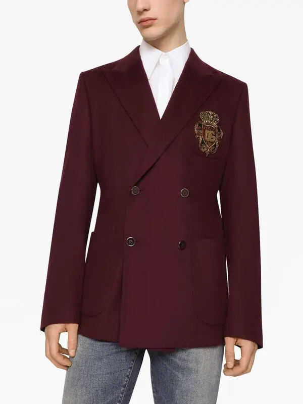 Dolce & Gabbana Embroidered-crest Blazer