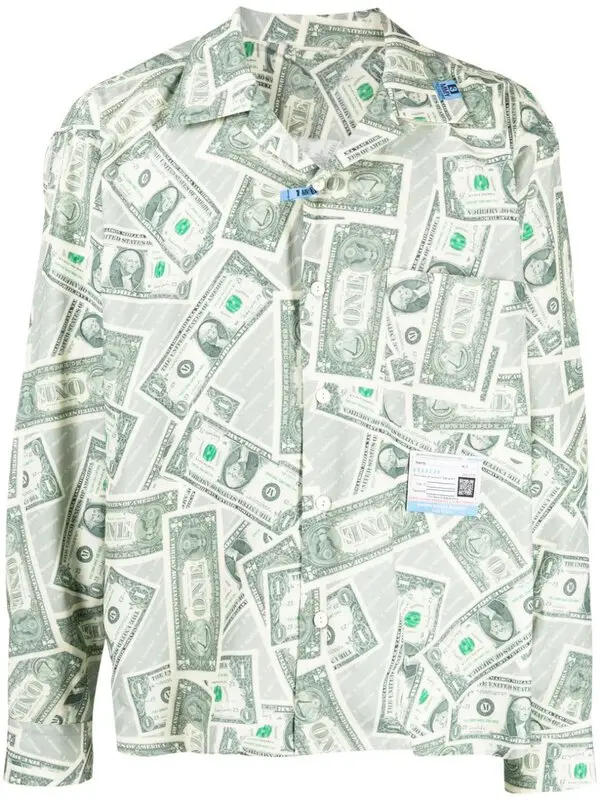 Mihara Yasuhiro Dollar Bill Long-sleeve Shirt