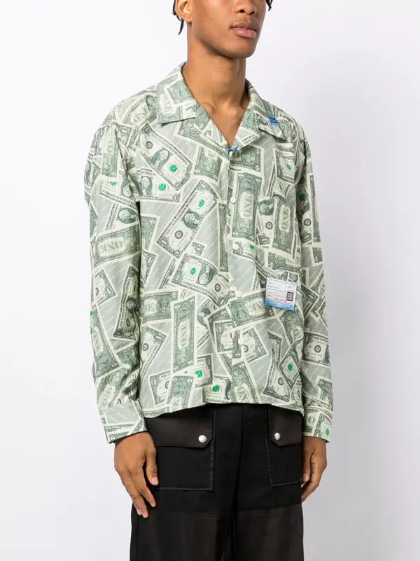 Mihara Yasuhiro Dollar Bill Long-sleeve Shirt