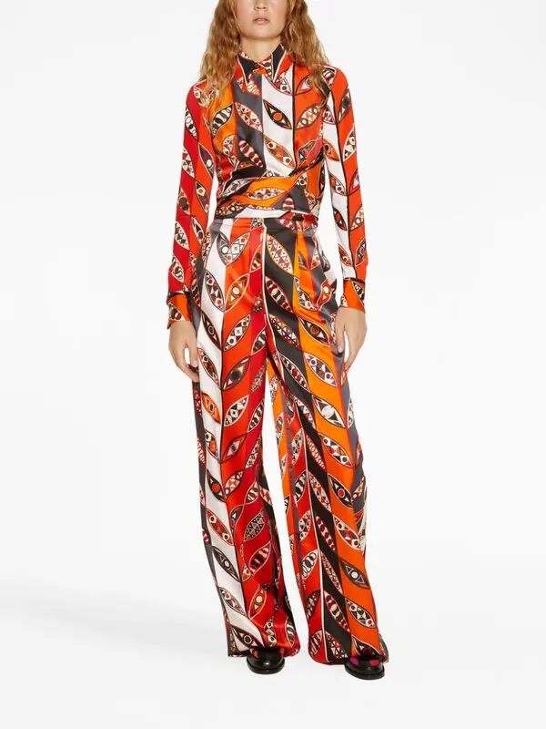 Emilio Pucci Graphic-print Sleeveless Blouse