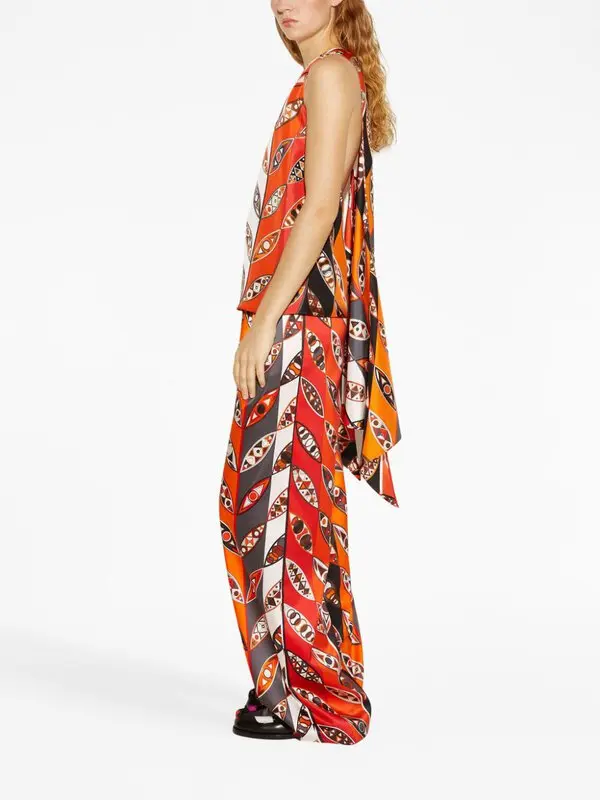 Emilio Pucci Graphic-print Sleeveless Blouse