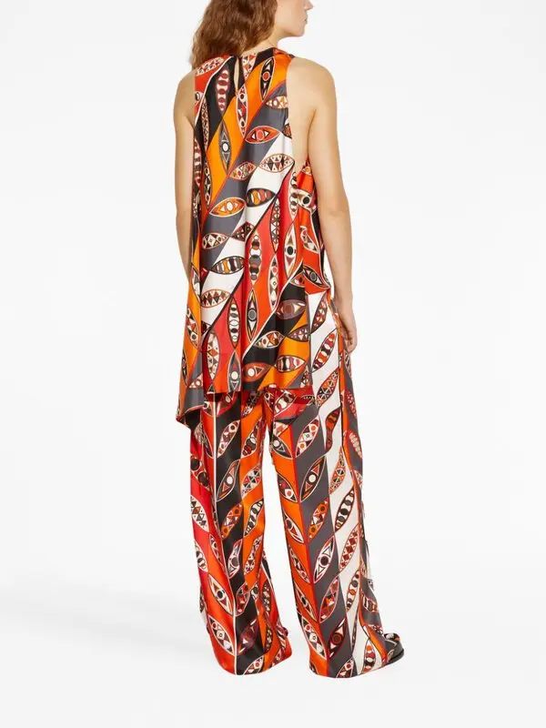 Emilio Pucci Graphic-print Sleeveless Blouse