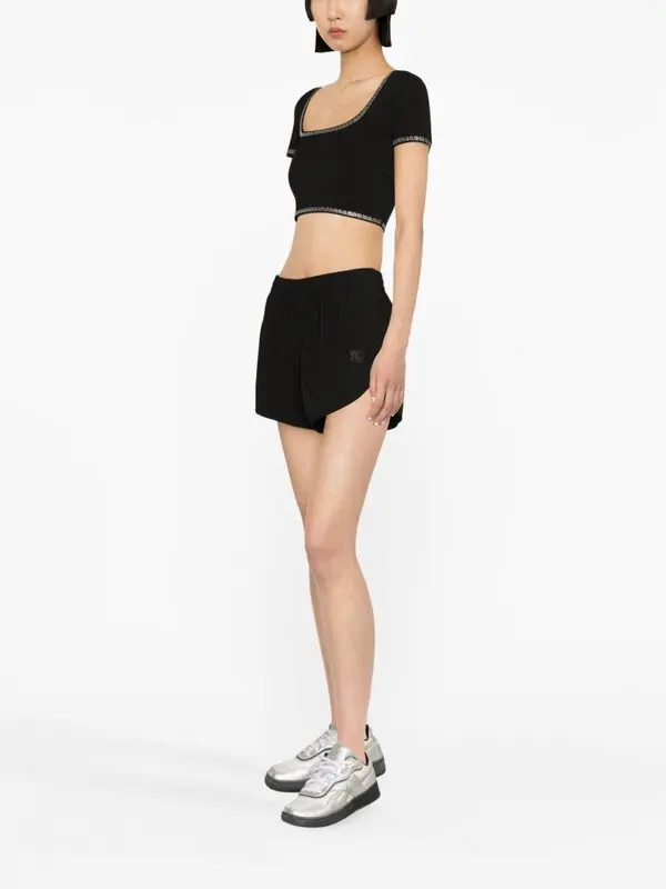 Alexander Wang Marathon Logo-print Track Shorts - Black