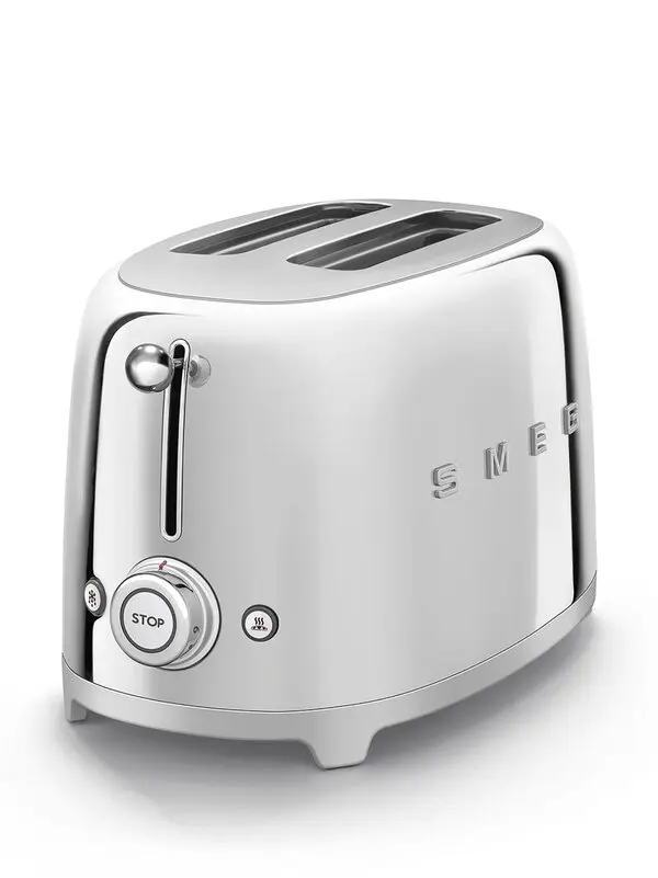 SMEG Logo-plaque Stainless-steel Toaster - Silver