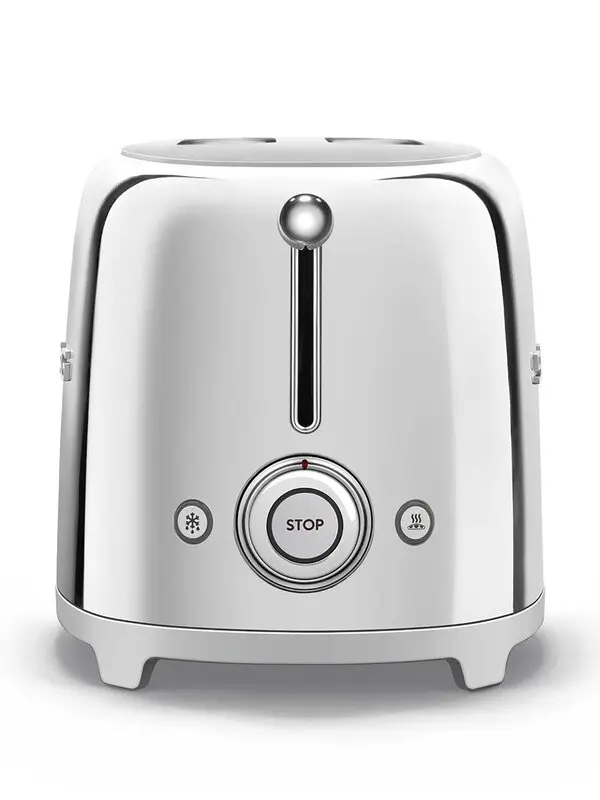 SMEG Logo-plaque Stainless-steel Toaster - Silver