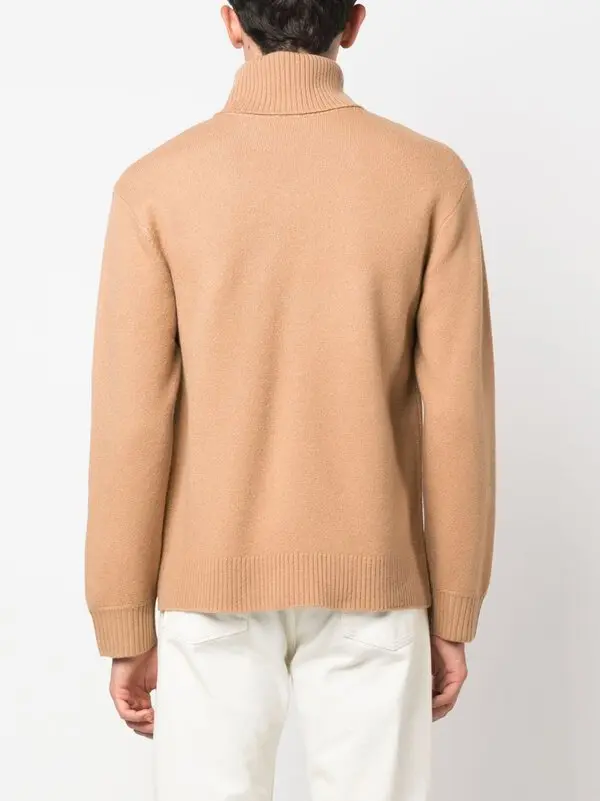 A.p.c. Logo-print Wool Jumper - Brown