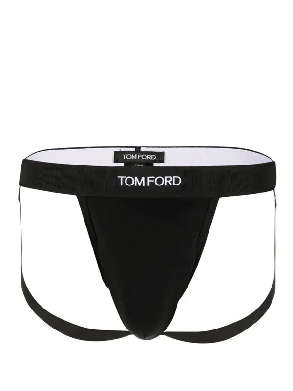 TOM FORD Logo-waistband Briefs - Black