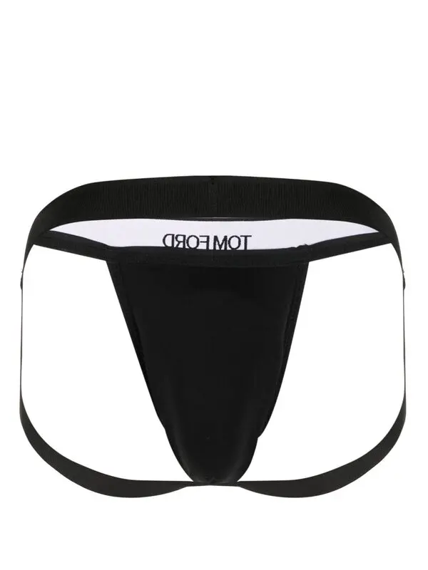 TOM FORD Logo-waistband Briefs - Black