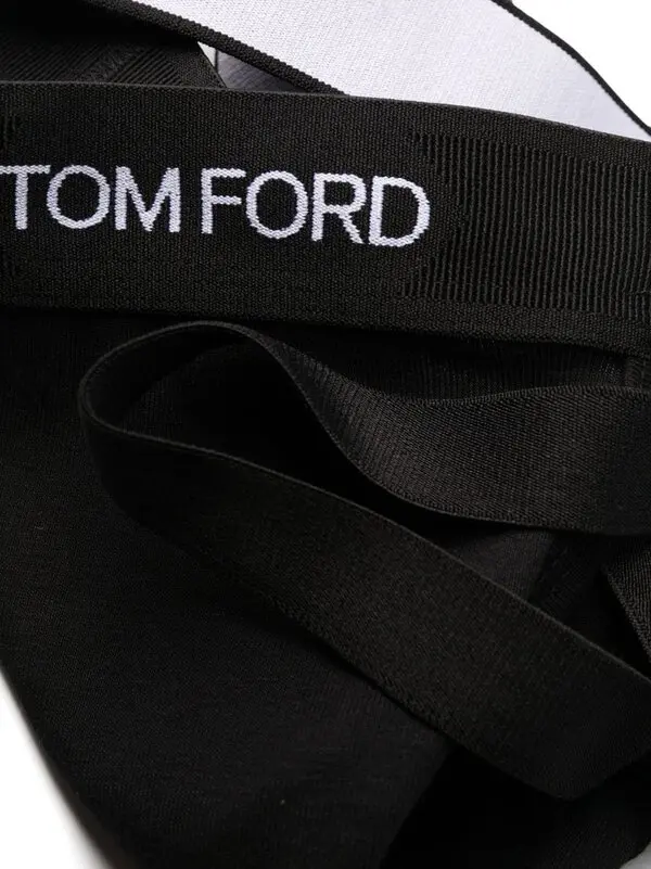 TOM FORD Logo-waistband Briefs - Black