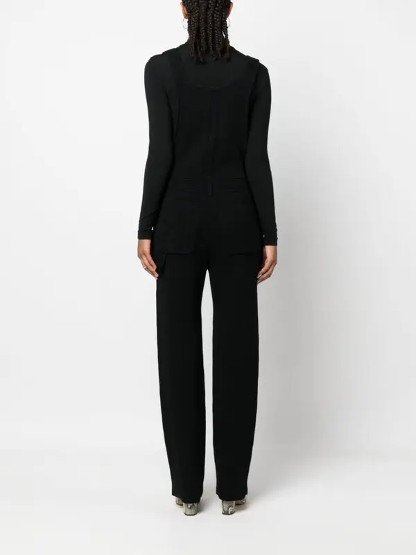 BARRIE Cotton-cashmere Denim Dungarees - Black